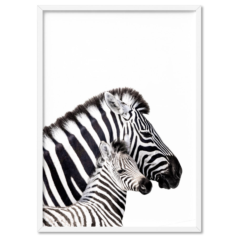 Zebra Mum Baby Art Print. African Animal Poster Nursery Art – Print and ...