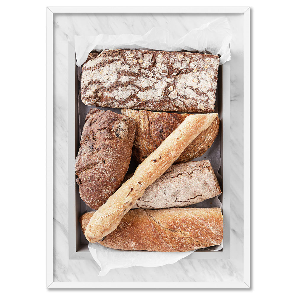 Types of Bread Print. Baked Bread Poster. Modern Kitchen Art – Print ...