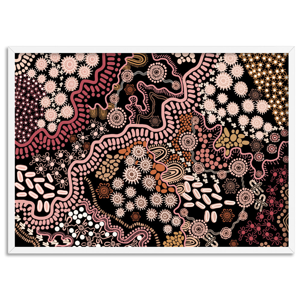 Native Australian Aboriginal Wall Art. Country in Colour Art – Print ...