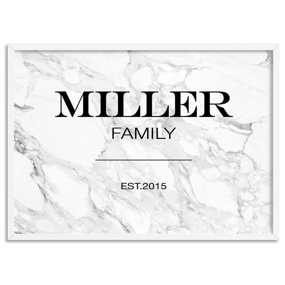 Custom Typography Wall Art. Personalised Family Name Print – Print and ...