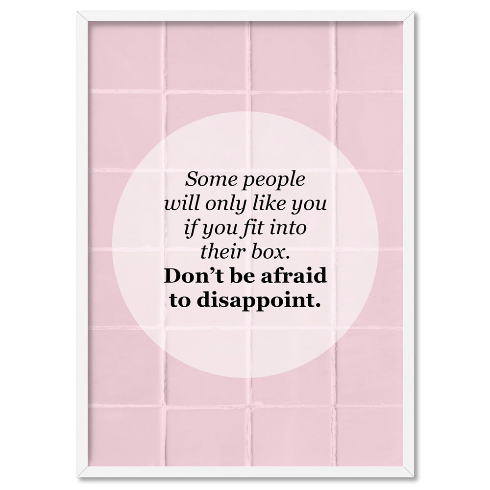 Inspirational Wall Art. Dont Be Afraid to Disappoint Poster – Print and ...