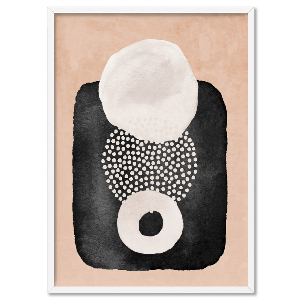 Boho Poster. Abstract Shapes in Black & Neutral Wall Art – Print and ...