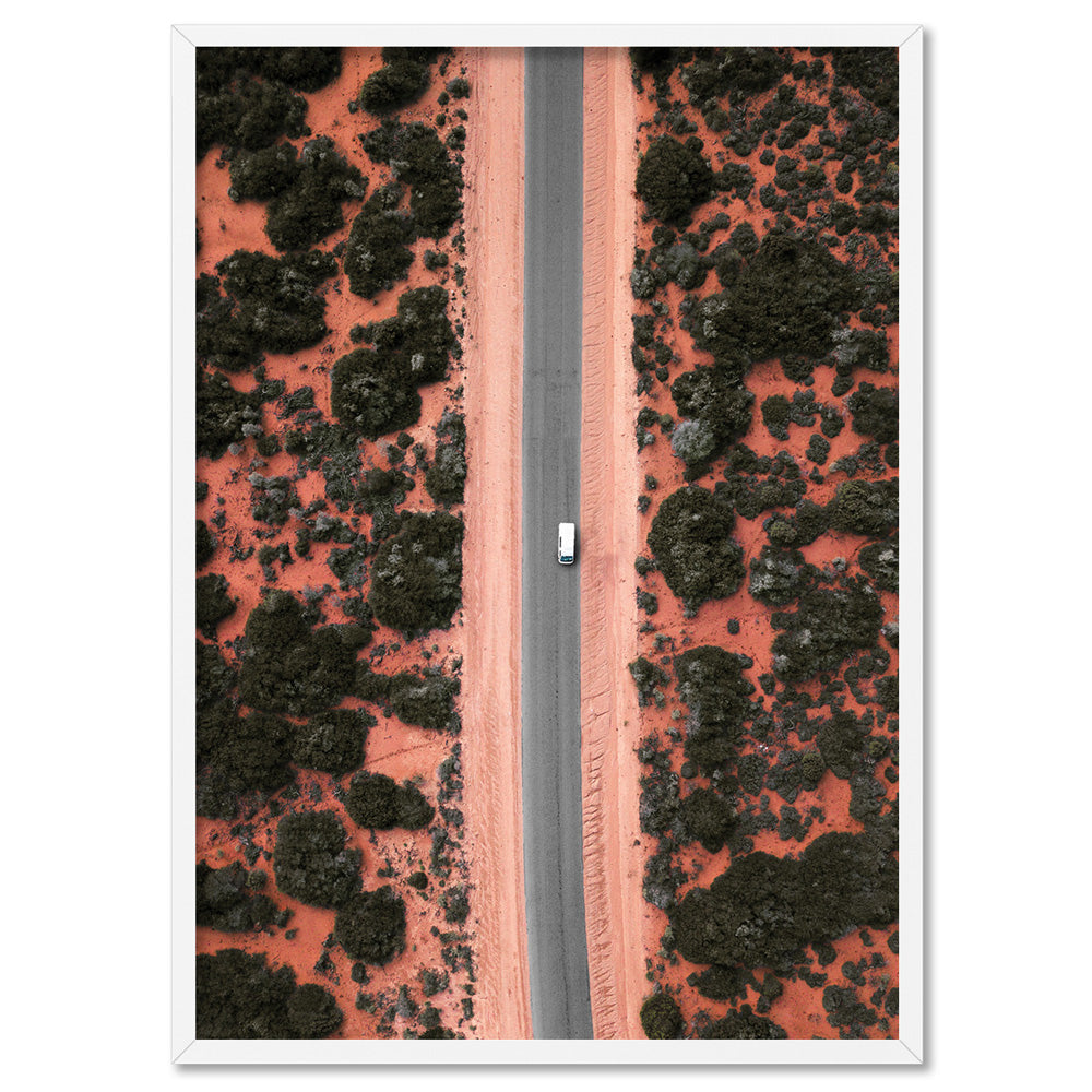 Kennedy Range Aerial Poster. Red Earth Road Art Print Wall – Print and ...