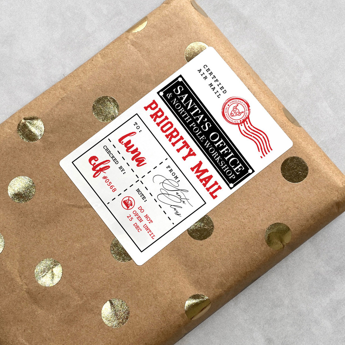 Christmas Gift Sticker Labels for Kids or Family, Customised with your ...