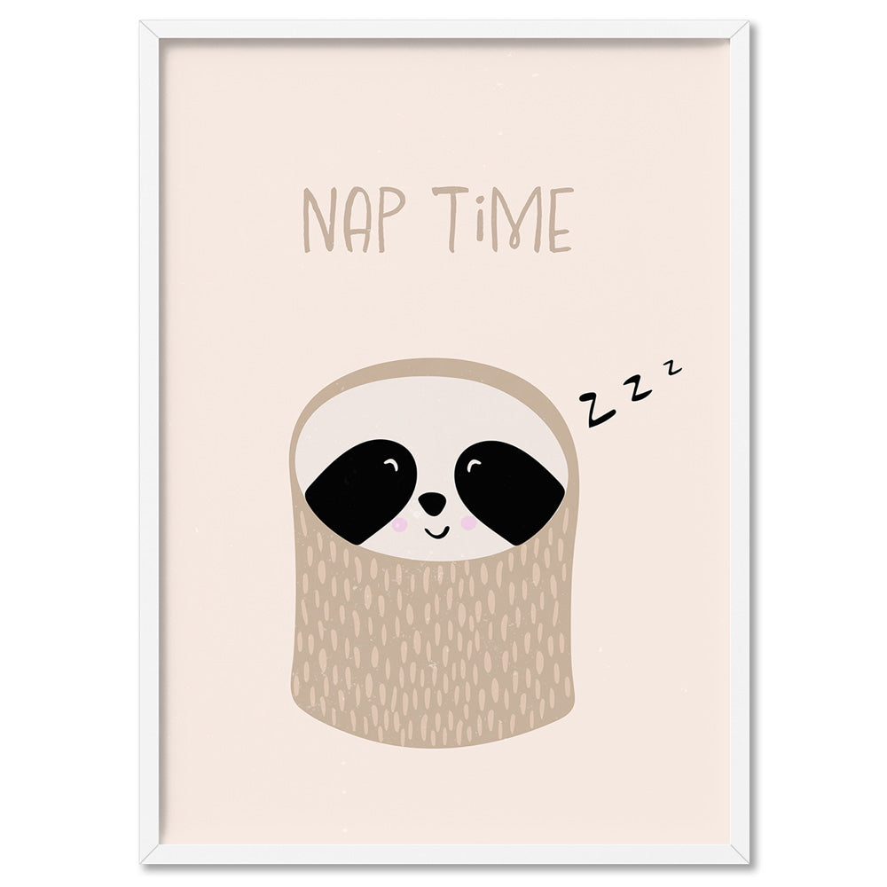 Nap Time Illustration. Sloth Poster. Cute Kids Bedroom Decor – Print ...