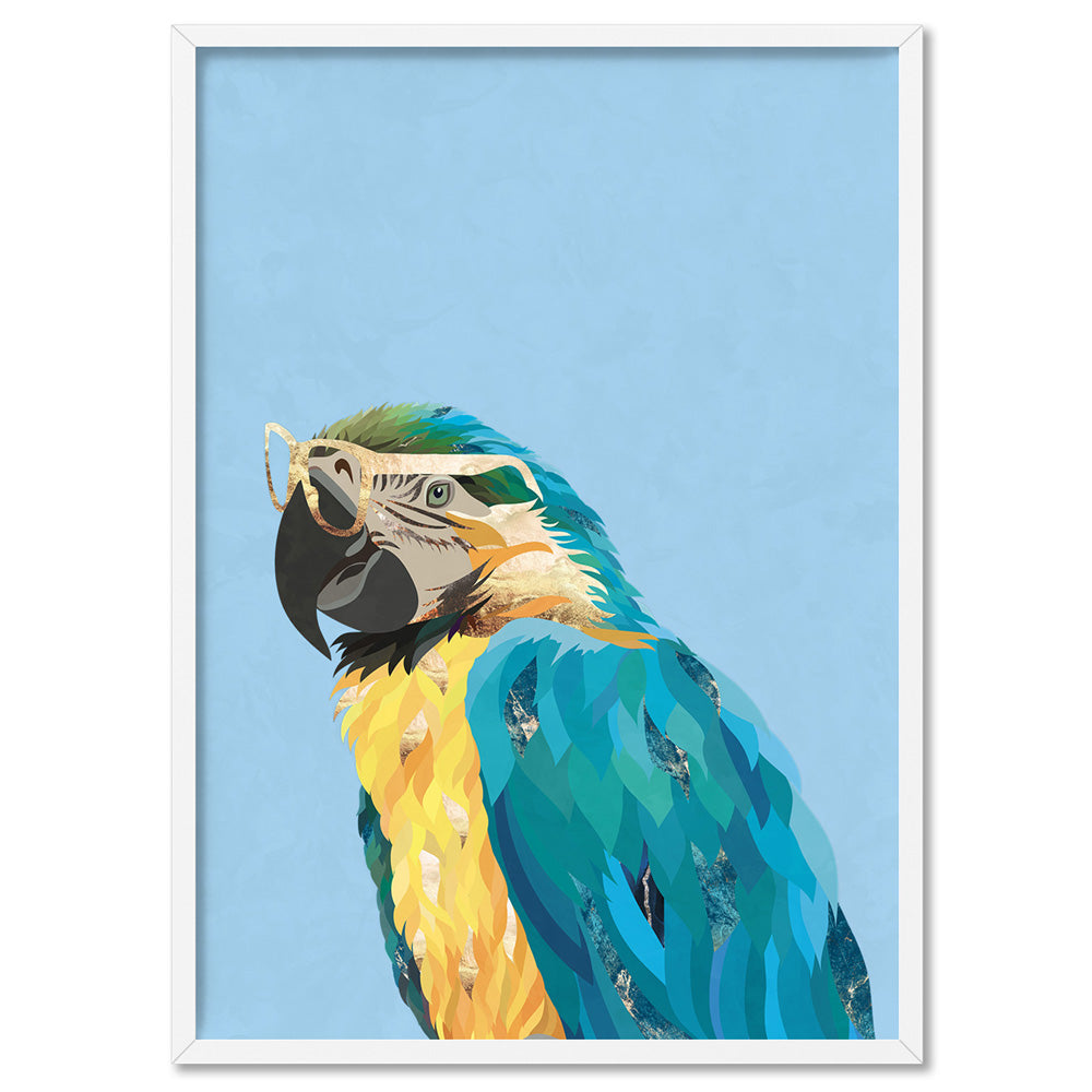 Parrot Poster. Blue Yellow Print. Animal Artwork. Home Decor – Print ...