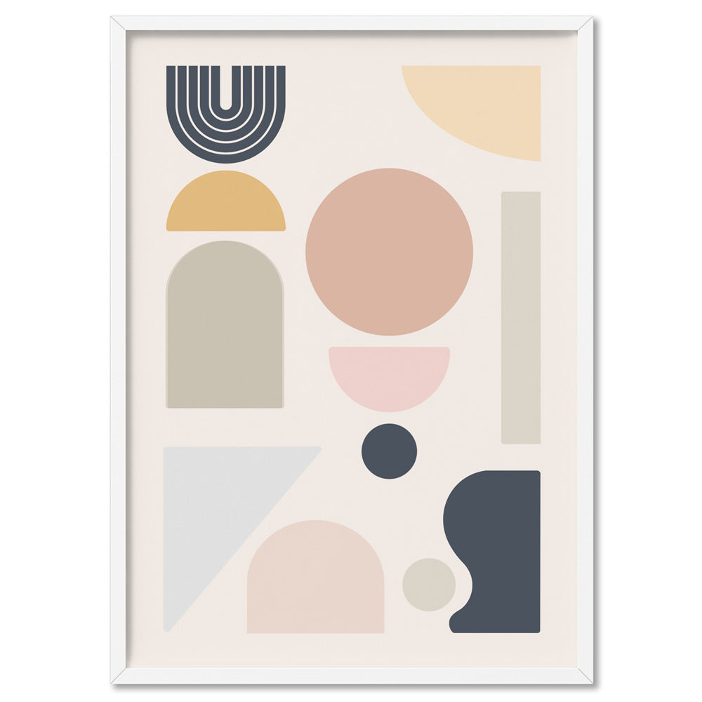 Abstract Geometric Print. Minimalist Mid Century Modern Art – Print and ...