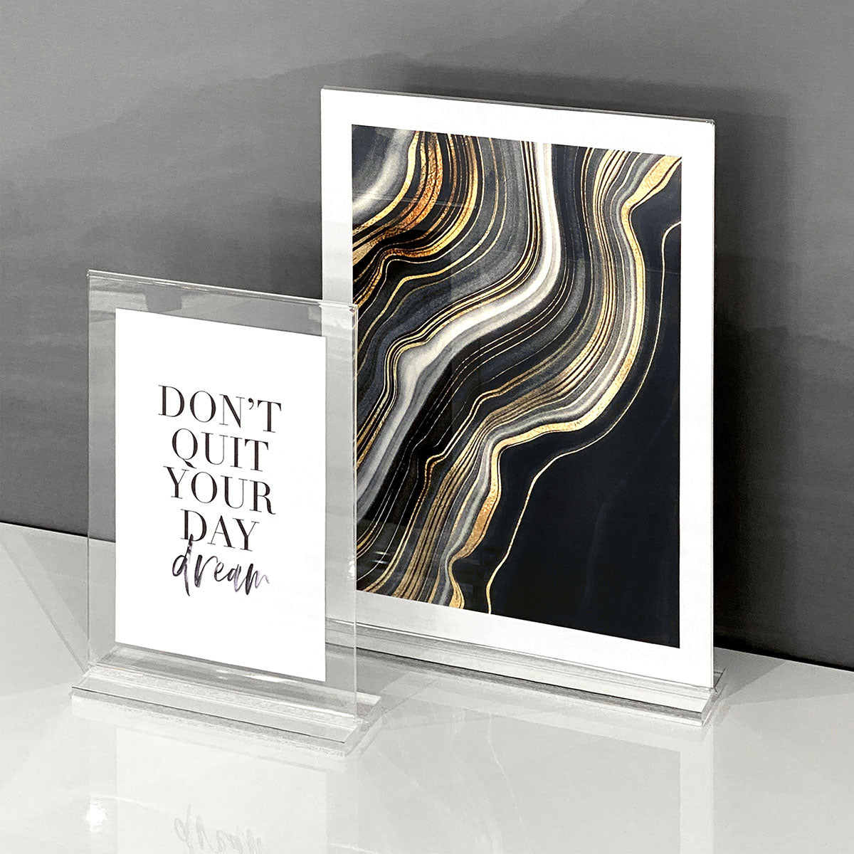Clear Acrylic Frameless Picture Frames in A5 and A4 – Print and Proper®