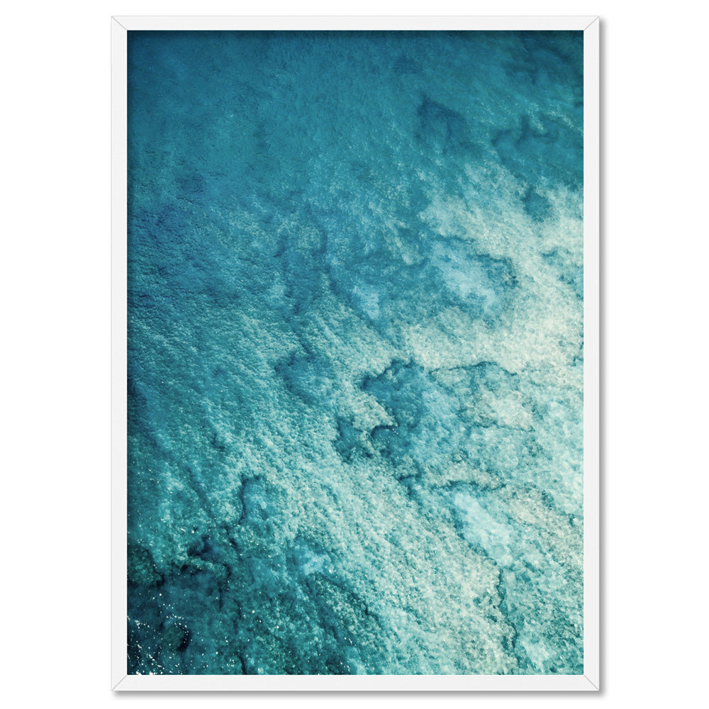 Ocean Aerial Art Print. Coral Reef from Above Ocean Wall Art – Print ...