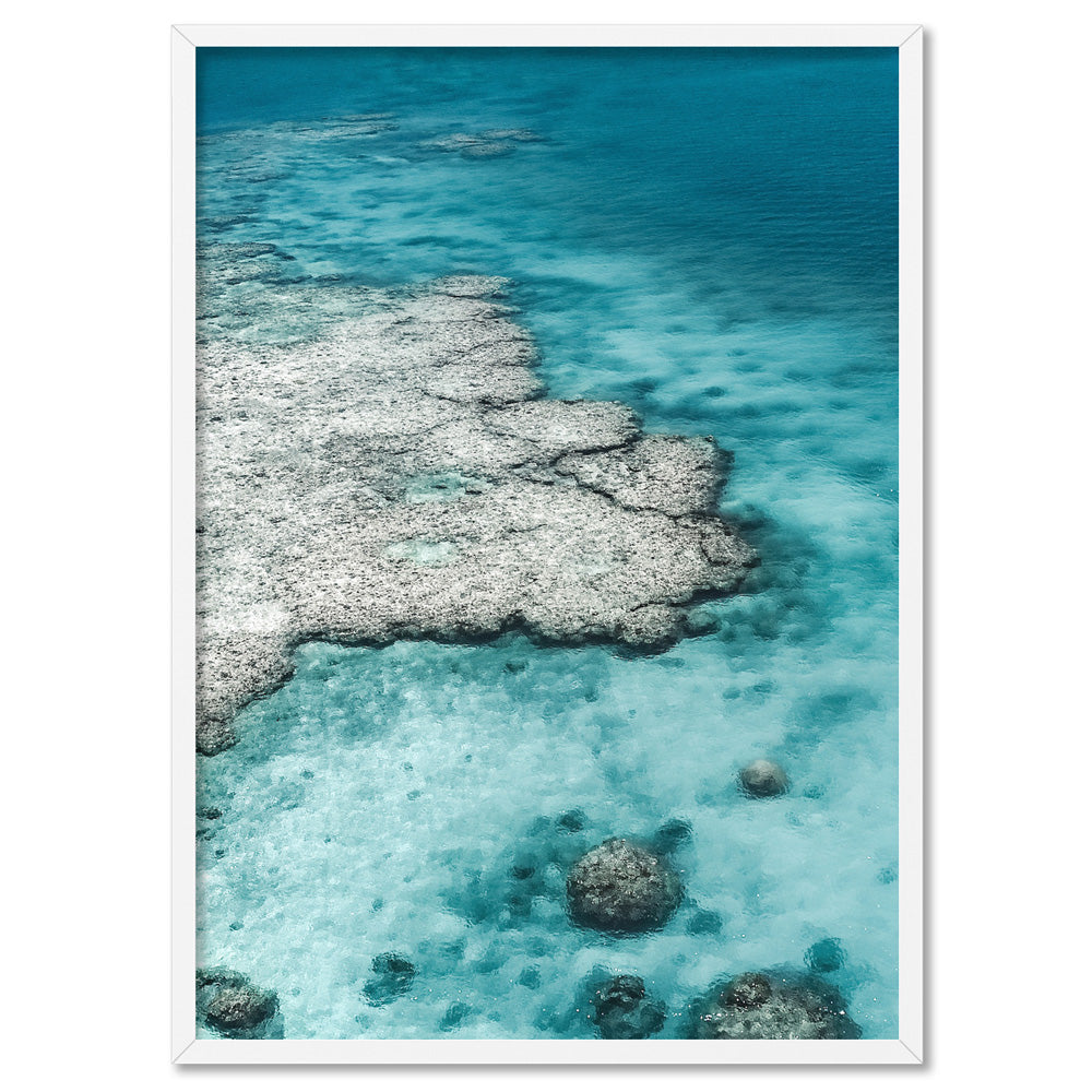 Tropical Reef from Above Art Print. Reef Aerial Clear Water – Print and ...