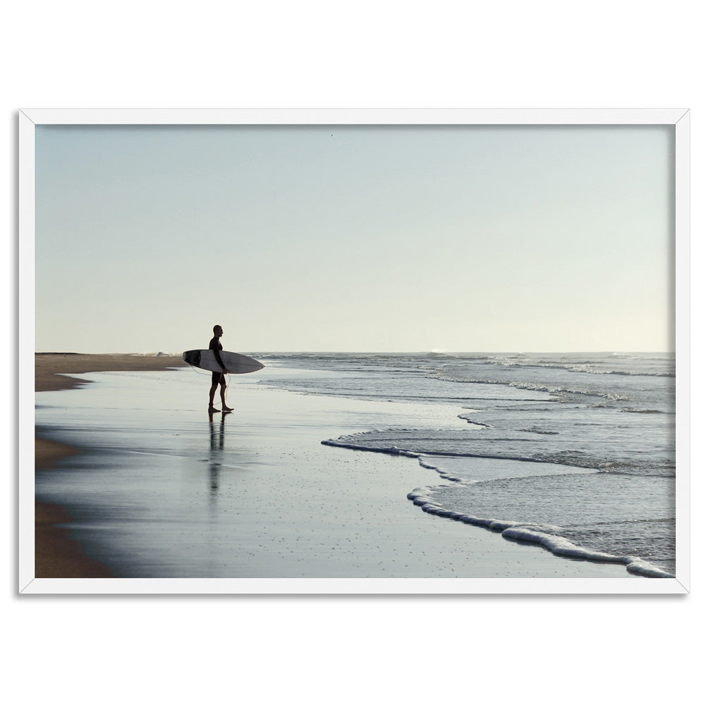 Surfer Waiting for Waves Art Print. Lone Surfer California – Print and ...