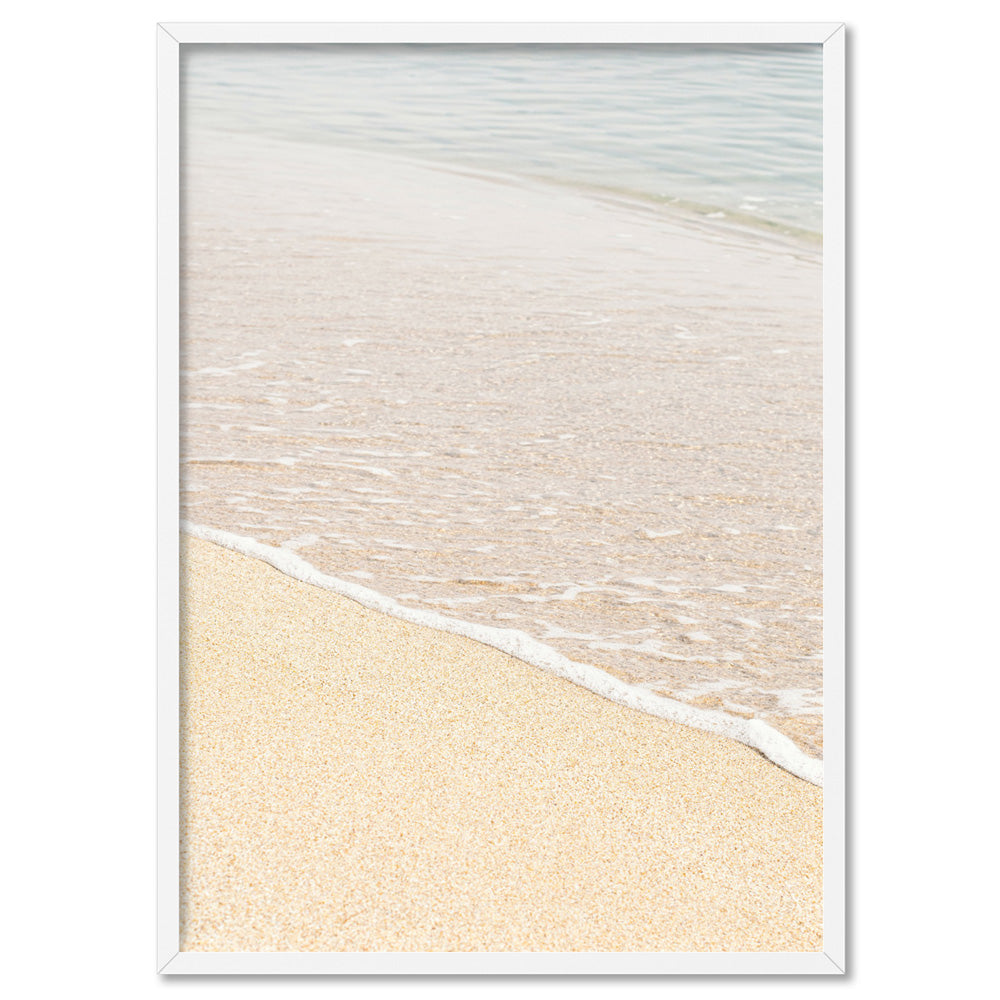 Sand & Sea Shoreline Art Print. Clear Water Sandy Beach – Print and Proper®
