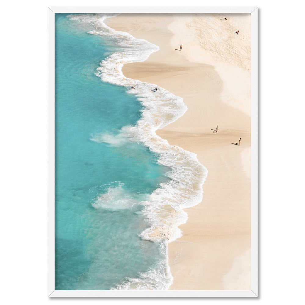 Coastal Ocean Shore Art Print. Turquoise Sea Waves Art – Print and Proper®