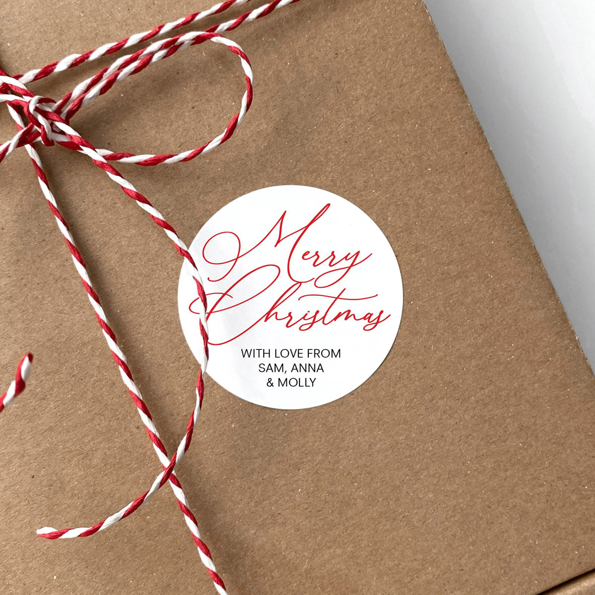 Circle Christmas Sticker Labels for your presents. Customised with your ...