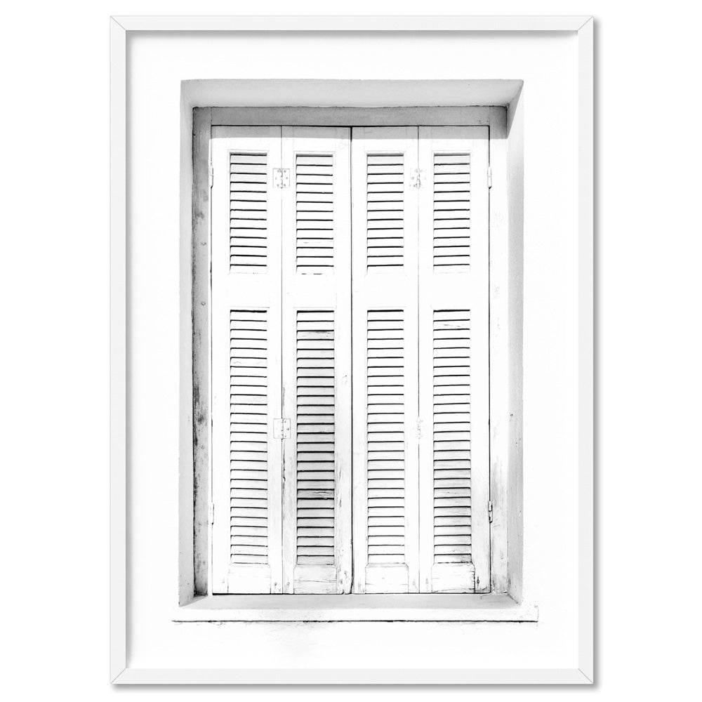 White Coastal Window Wall Art Print. Hamptons Poster – Print and Proper®