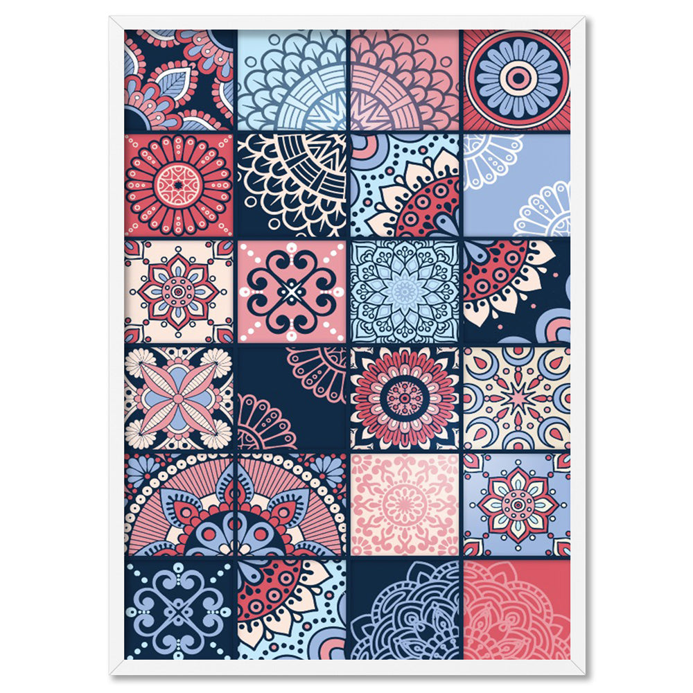 Moroccan Tiles Wall Art Print. Geometric Arabic Poster – Print and Proper®