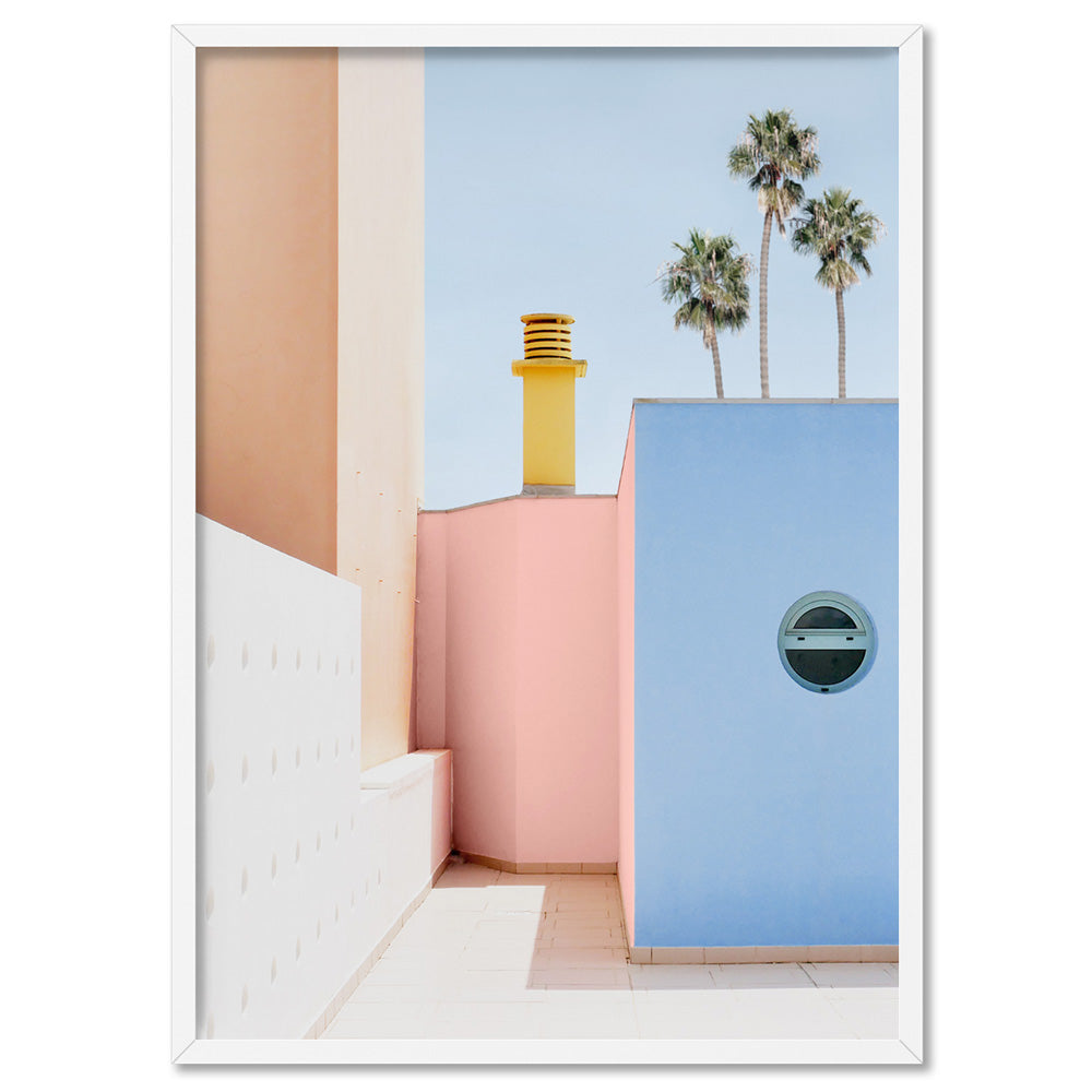 Miami Pastels Poster. Architecture Palm Springs Retro Print – Print and ...