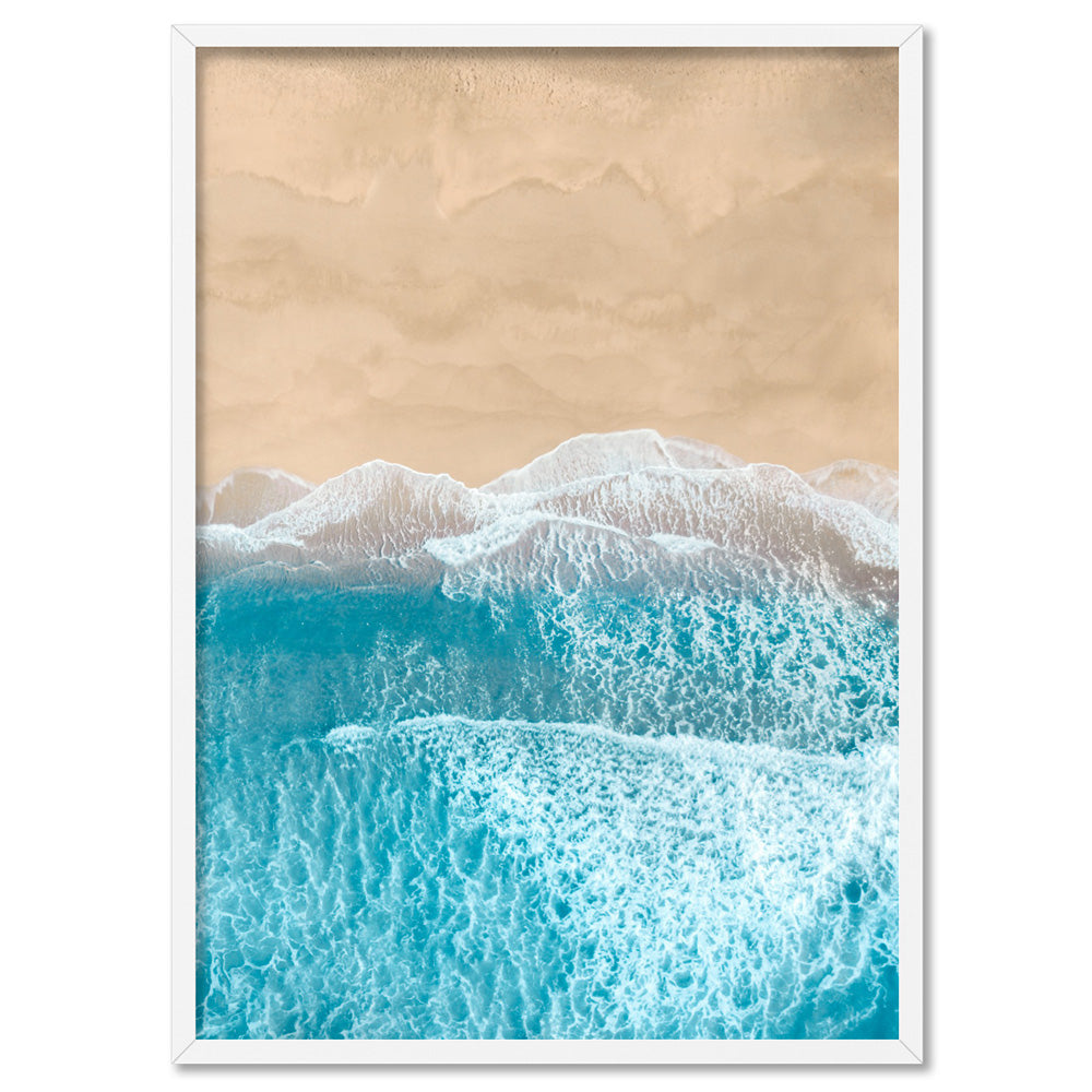 Aerial Ocean Wall Art. Beach From Above Poster Print – Print and Proper®