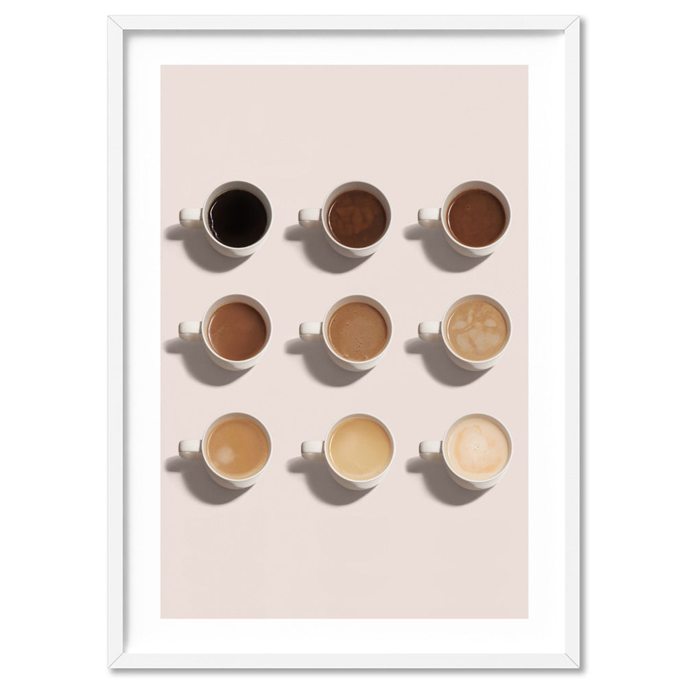 Shades of Coffee Poster Print. Shop Coffee Wall Art. Espresso Poster ...