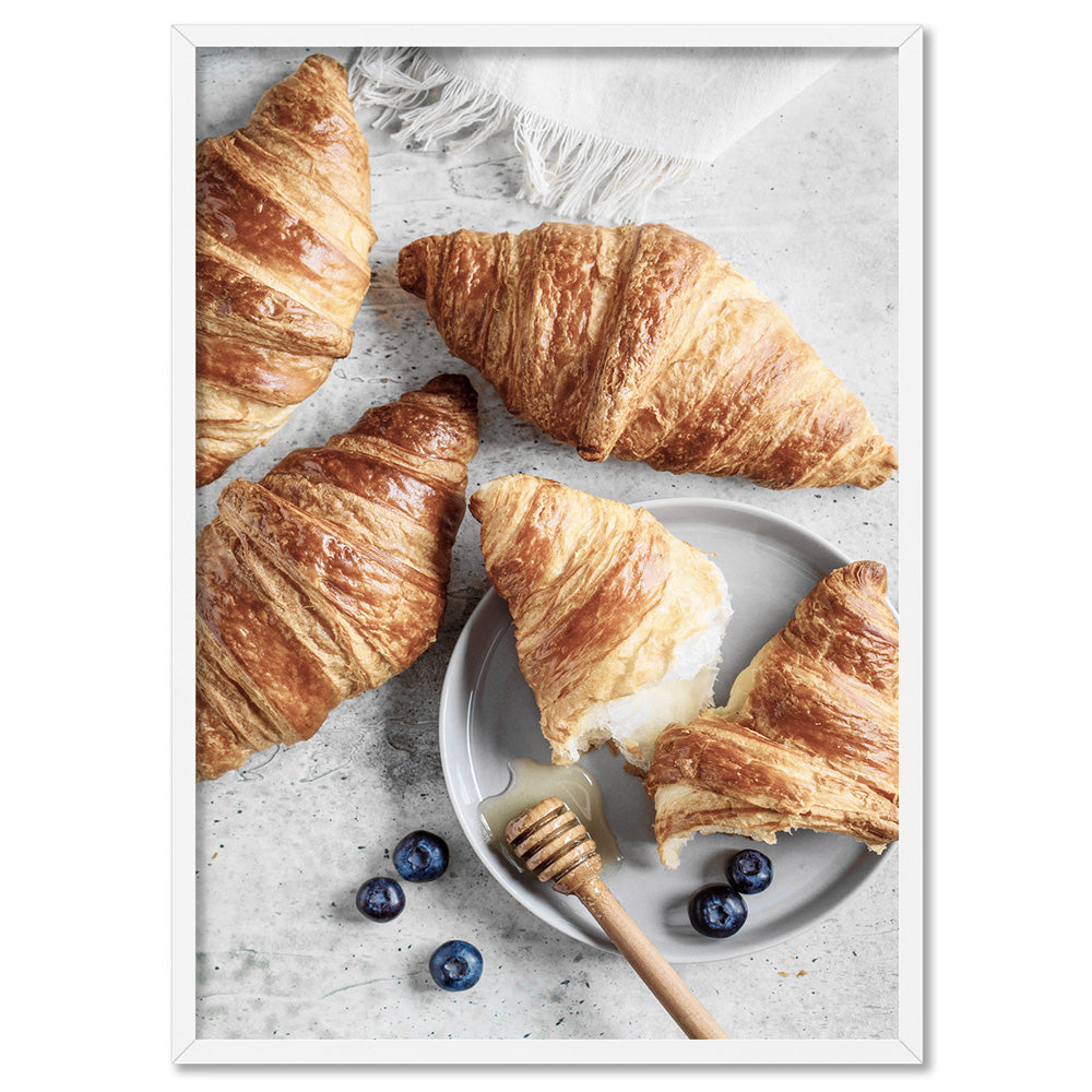 Croissant Poster. Golden Brown Croissant Wall Art Print – Print and Proper®