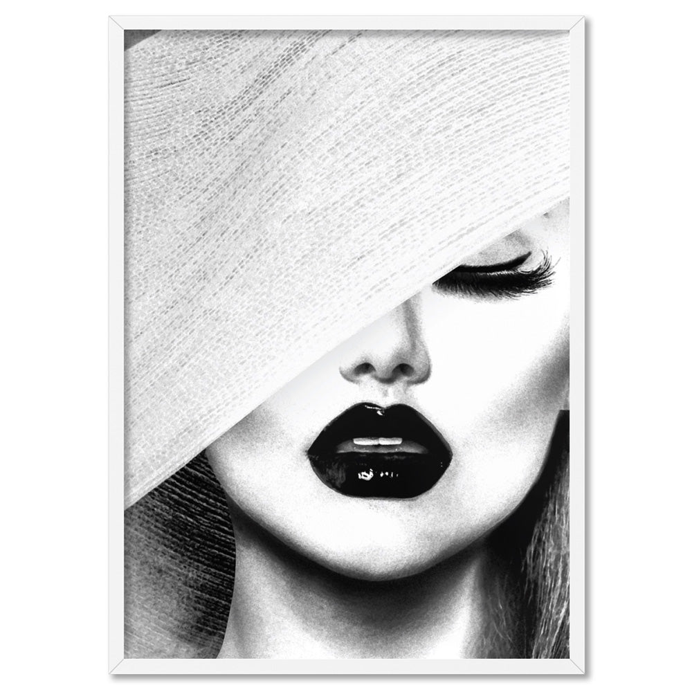 Glam Designer Inspired Print. Black Lipstick Fashion Poster – Print and ...