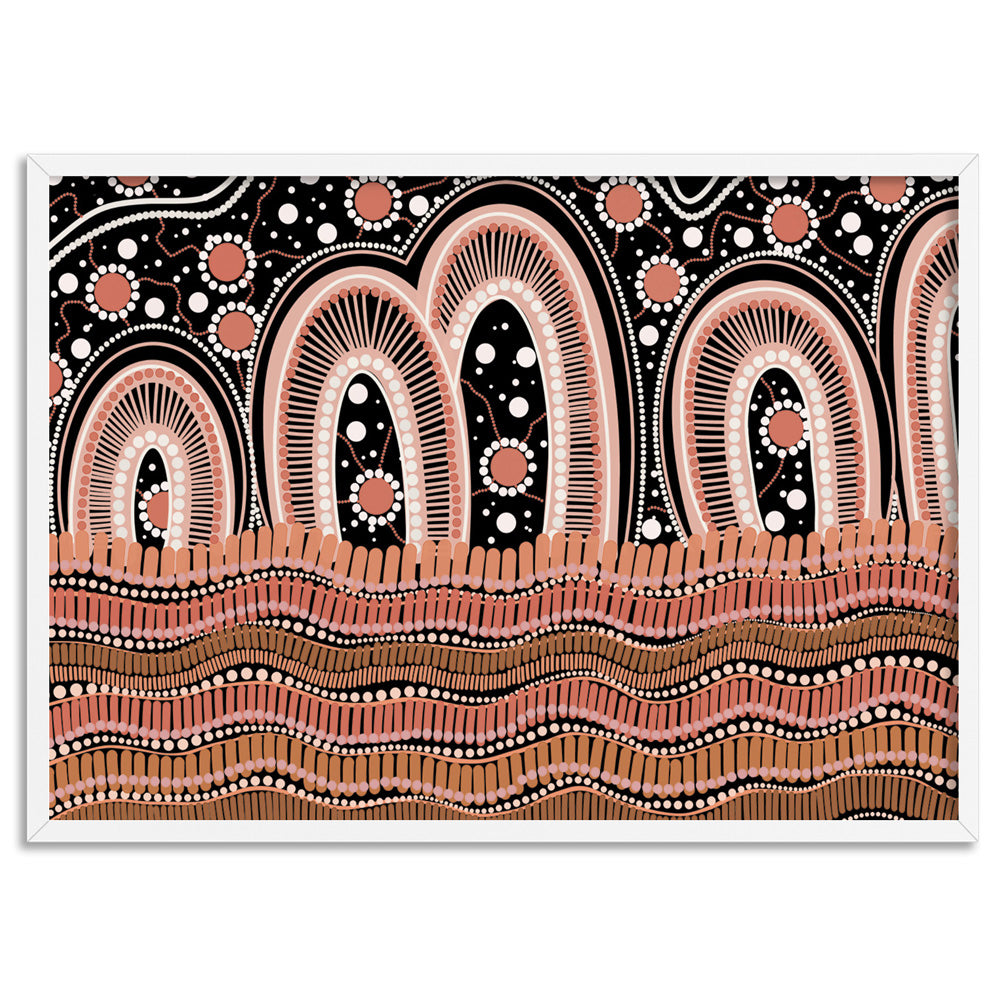 Aboriginal Wall Art by Leah Cummins. Windha Wiyala Night Sky – Print ...