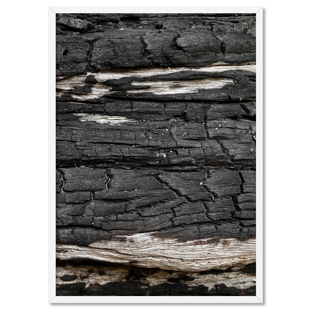 Black Trunk Gumtree Photo. Australian Bushfire Abstract Art – Print and ...
