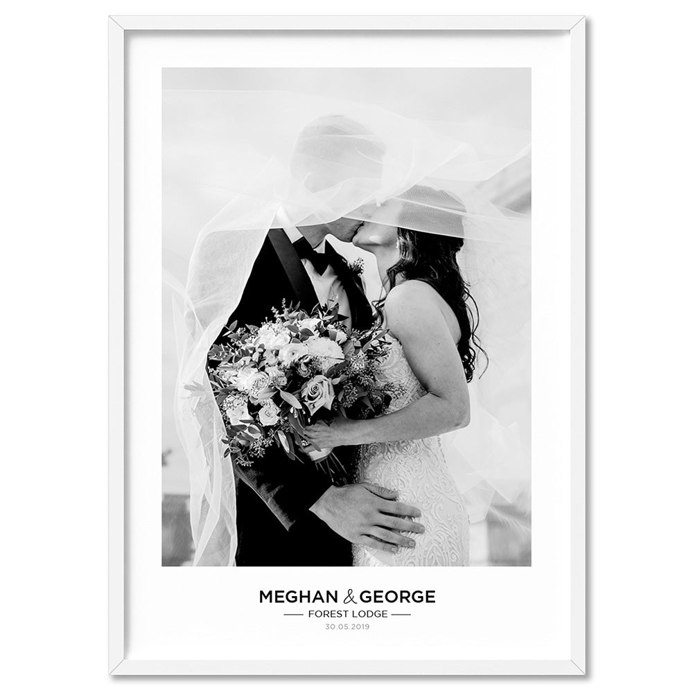 Wedding Photo Art Print I. Personalised Print of your Wedding Photo ...