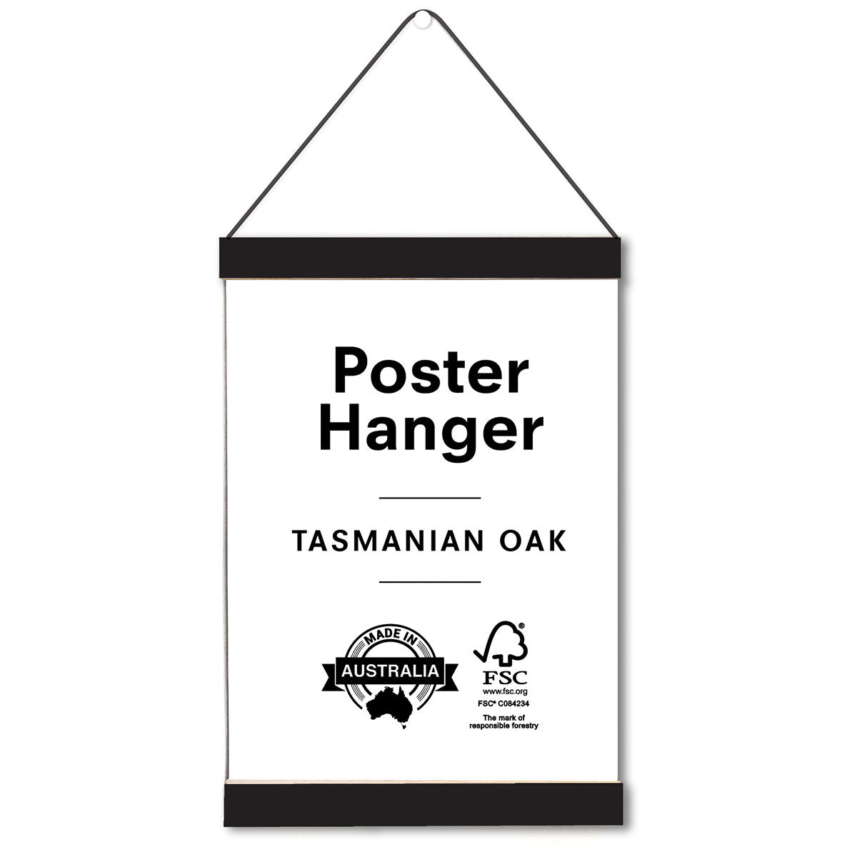 Poster Hangers (Tasmanian Oak) in Black. – Print and Proper®