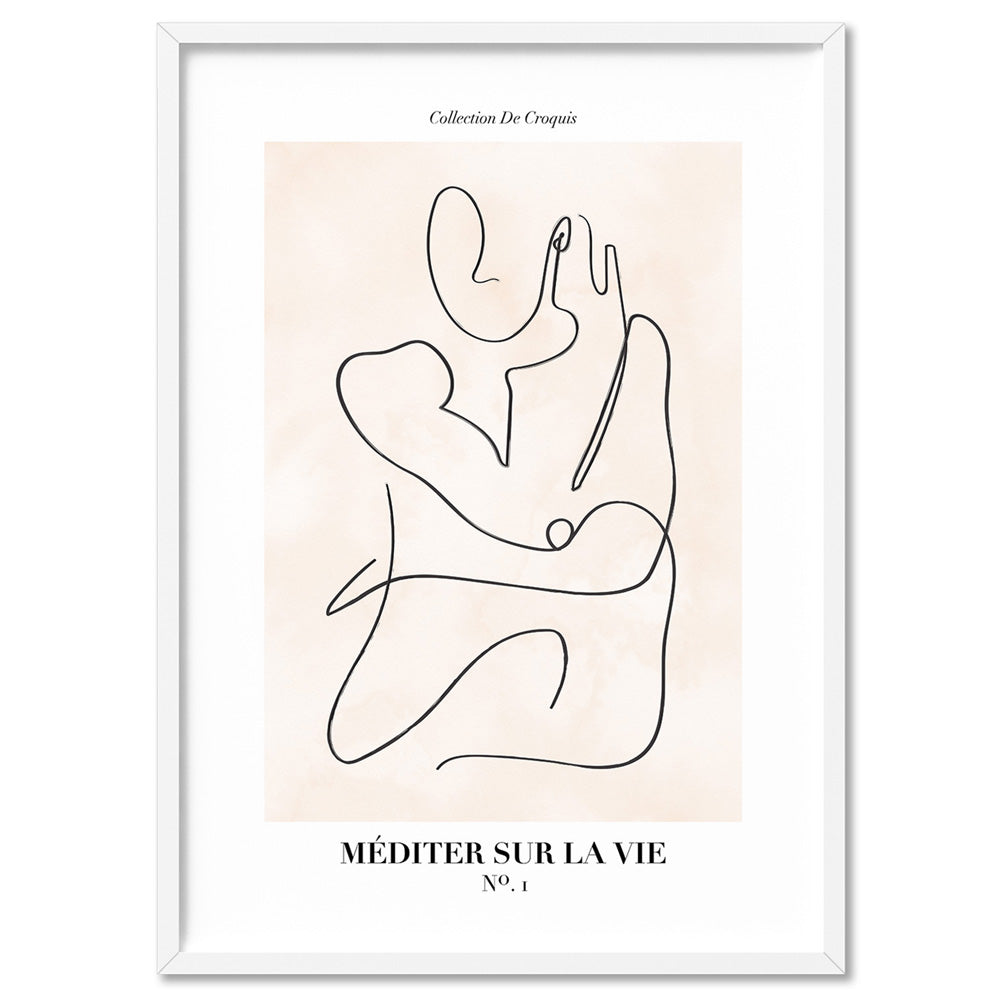 Abstract Line Art Figures I Poster. Meditative Life Print – Print and ...