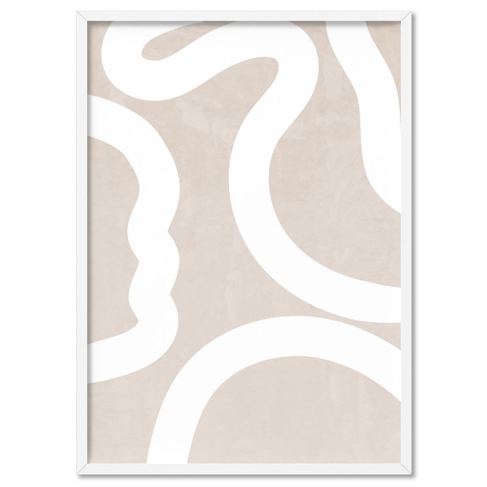 Boho Shapes Wall Art. Neutral Watercolours. Abstract Poster – Print and ...